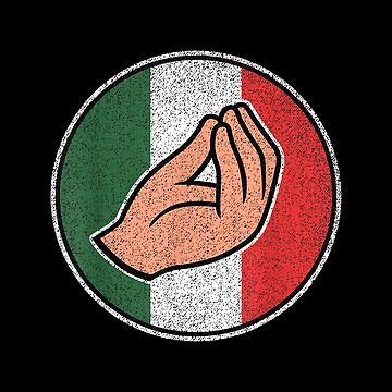 "Italian Hand Gesture with Italian Flag" Poster for Sale by favor-store ...
