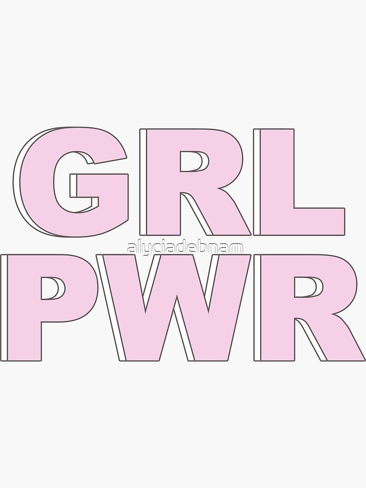 "GRL PWR" Sticker for Sale by alyciadebnam | Redbubble