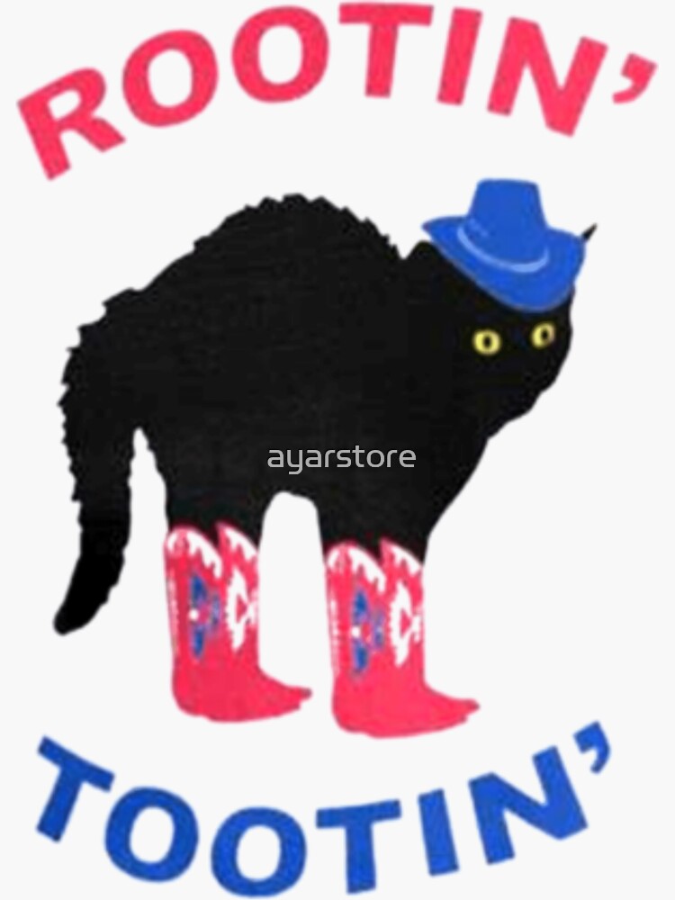 "rootin tootin cat,rootin tootin Cowboy cat " Sticker by ayarstore ...