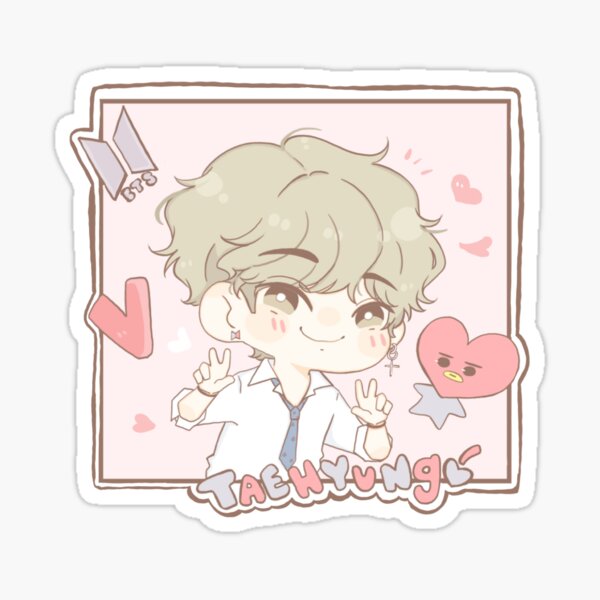 "BTS - V" Sticker for Sale by Ujuun | Redbubble
