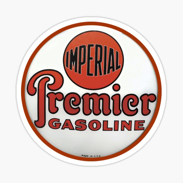 "Vintage Imperial Permier Gasoline" Sticker for Sale by QuayTradingCo ...