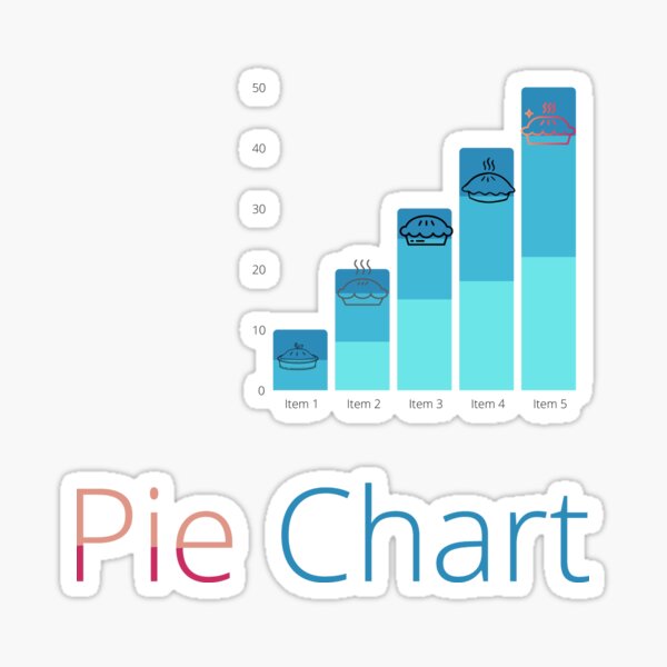 "Pie Chart " Sticker for Sale by Puns-N-Such | Redbubble