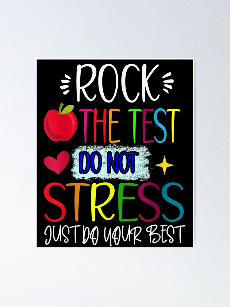 "Rock The Test Teacher Test Day Testing Day Funny Teacher" Poster for ...