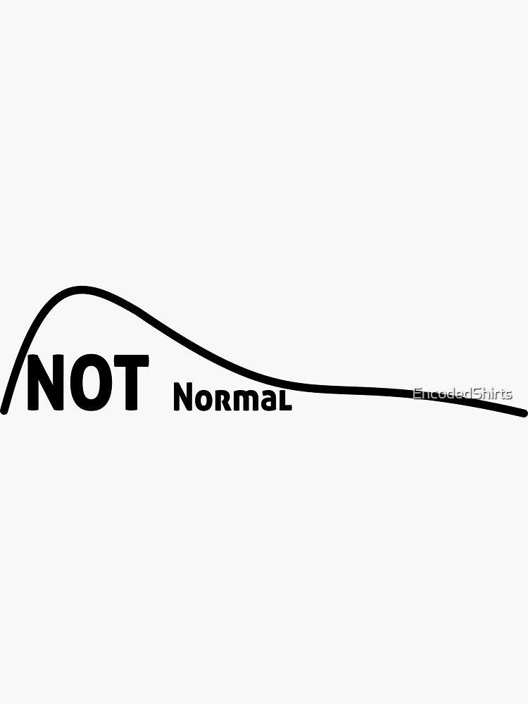 "Not a Normal Curve" Sticker for Sale by EncodedShirts | Redbubble