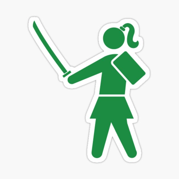 "human pictogram, japan, samurai, sword, " Sticker for Sale by MARUIO ...