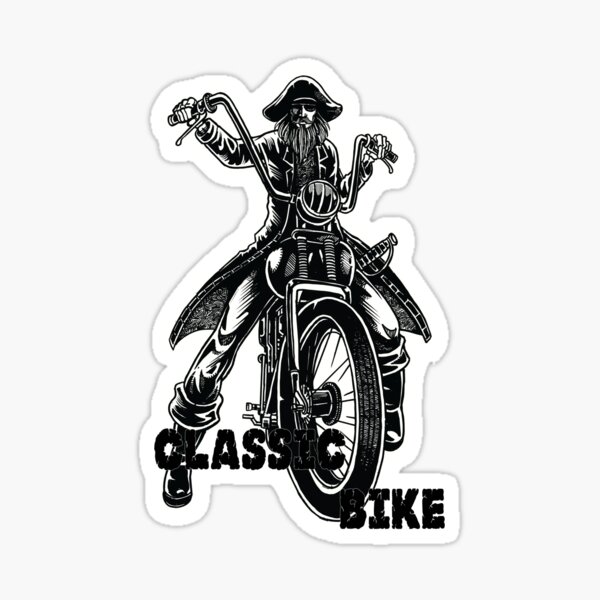 "Oldman On The Classic Bike" Sticker by arifinazala | Redbubble