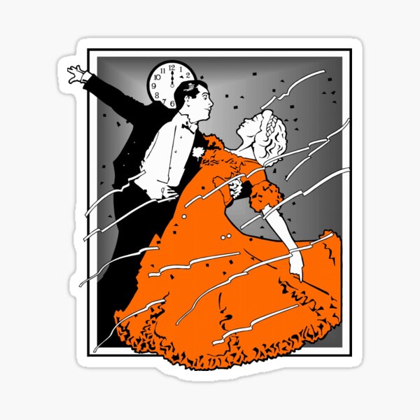 "Couple Dancing Vintage Illustration " Sticker by darlingseason | Redbubble
