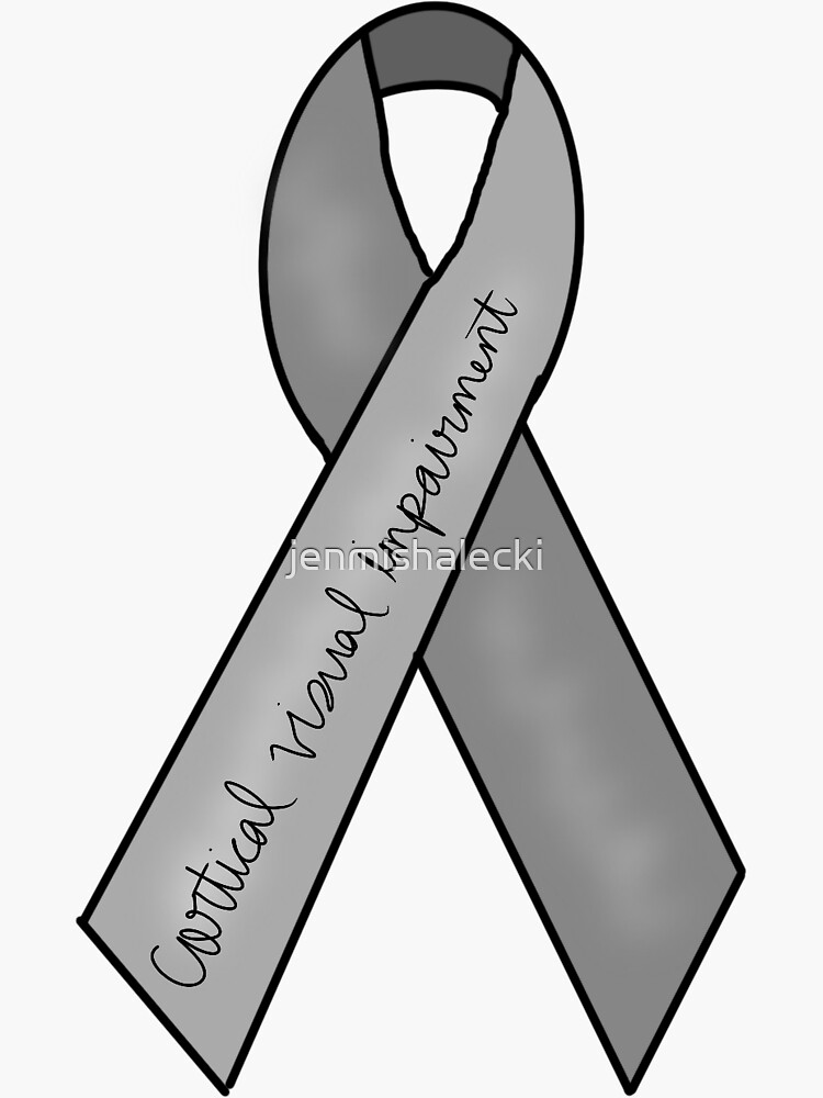 "Cortical Visual Impairment Awareness Ribbon " Sticker by jenmishalecki ...