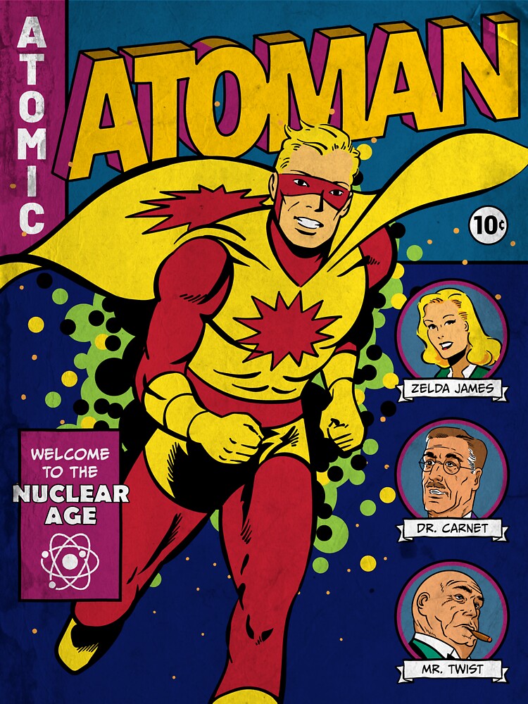 Pegatina «Atoman (1946 - portada de cómic alternativa)» de BLVDdesign ...