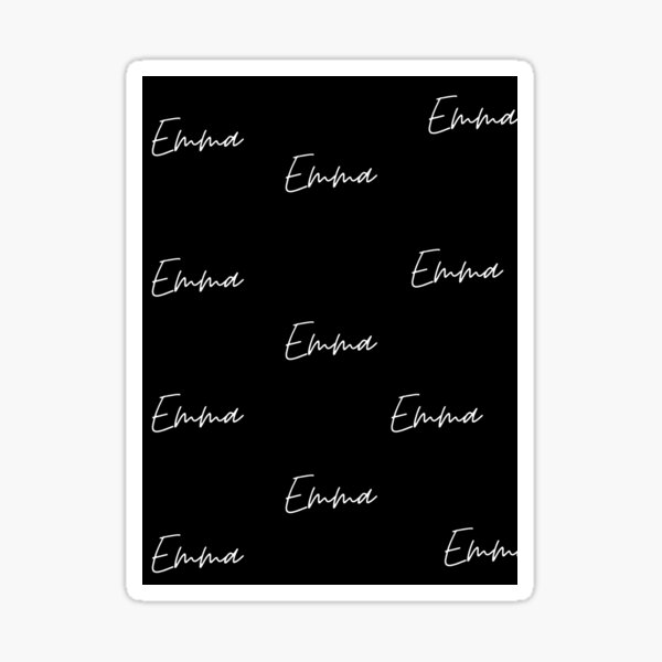 "Emma" Sticker by valdrews3-0 | Redbubble