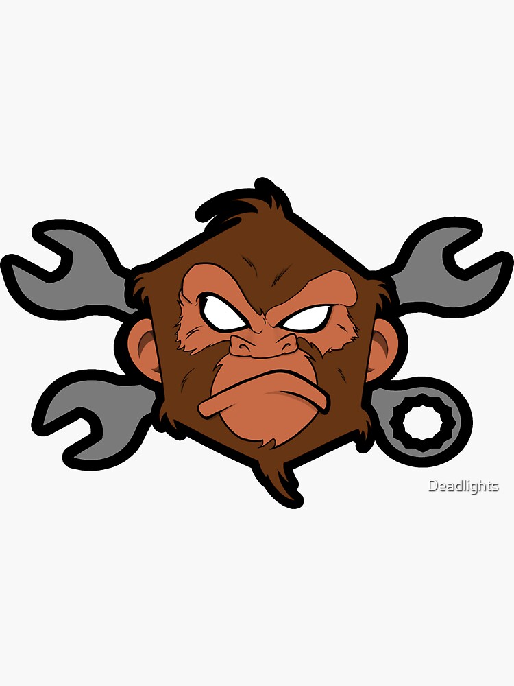 "Grease Monkey" Sticker by Deadlights | Redbubble