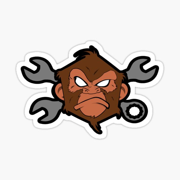 "Grease Monkey" Sticker by Deadlights | Redbubble