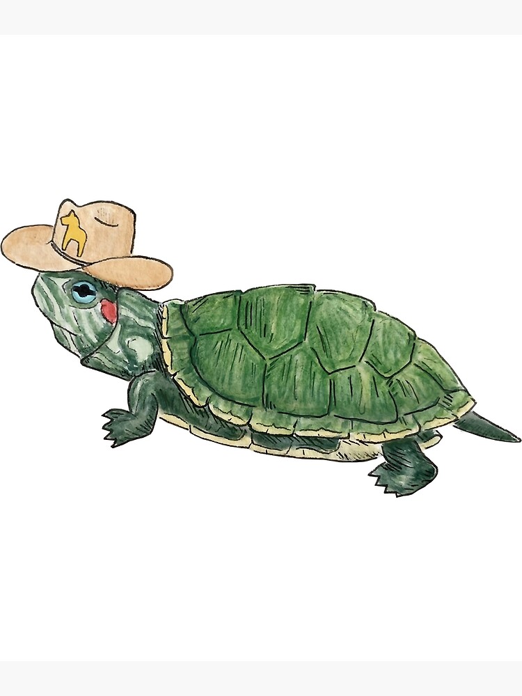 "Cowboy Turtle" Poster for Sale by SoetuMasinusi | Redbubble