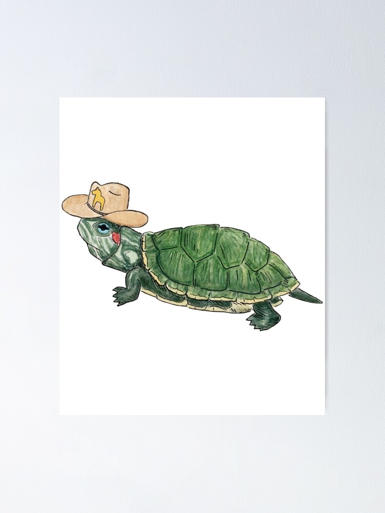 "Cowboy Turtle" Poster for Sale by SoetuMasinusi | Redbubble