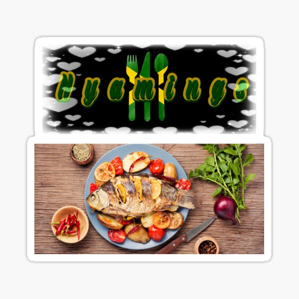"Jamaican Fried Fish" Sticker by JustinKyneTees | Redbubble