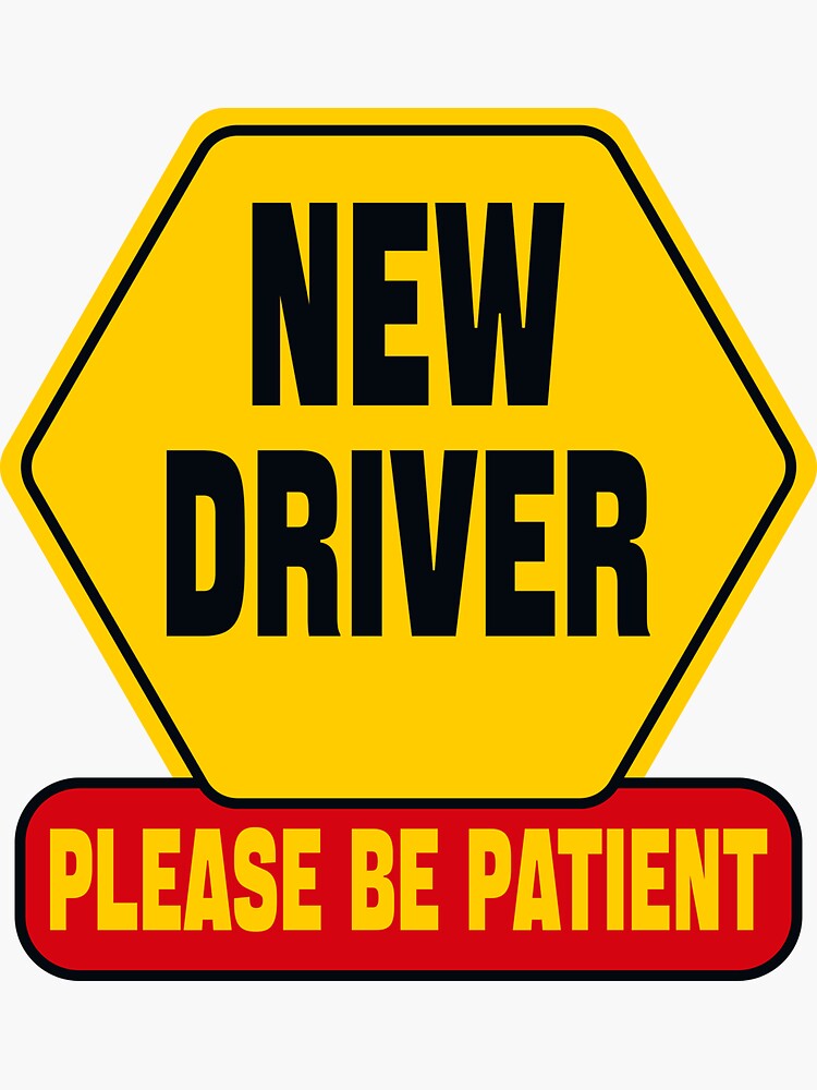 "New Driver Sticker Student Driver" Sticker for Sale by VBNART | Redbubble