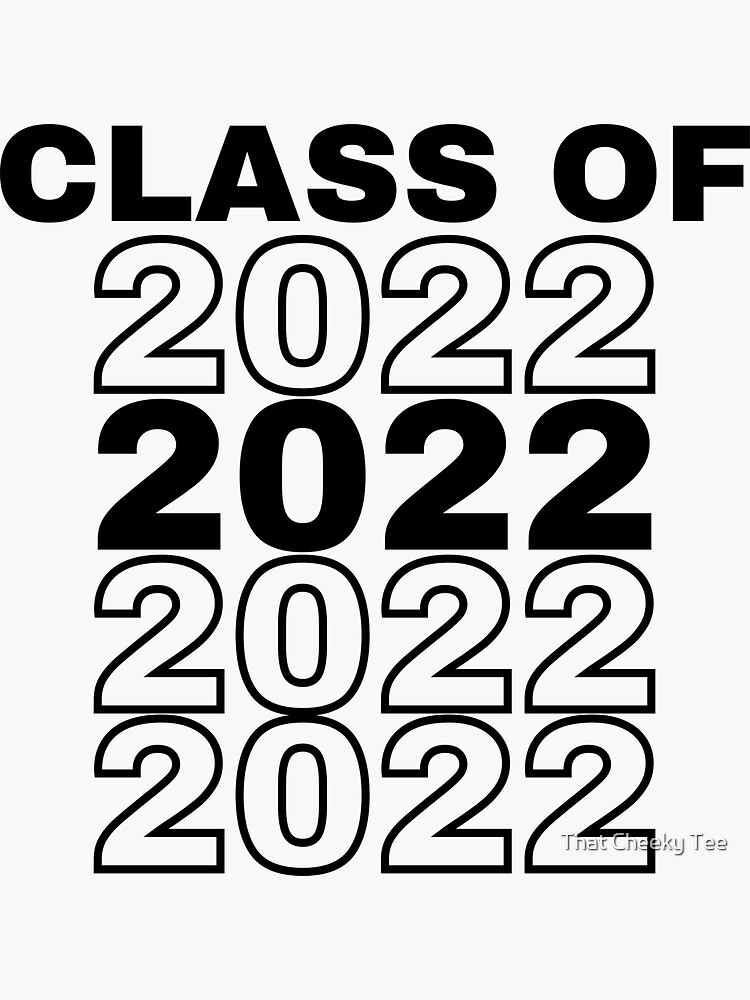 "Class Of 2022. Simple Typography Black Graduation 2022 Design ...