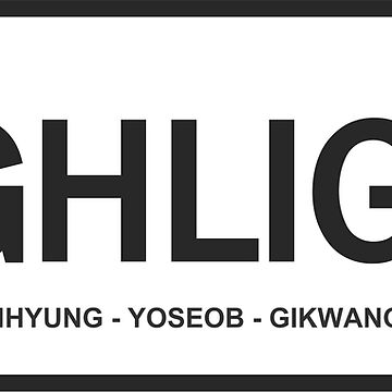 "highlight member name black" Sticker for Sale by dexta | Redbubble