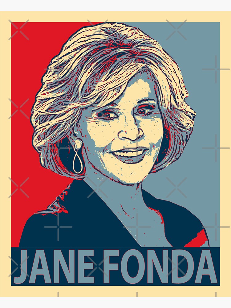 "Jane Fonda 2022" Sticker by CamillaDesign | Redbubble