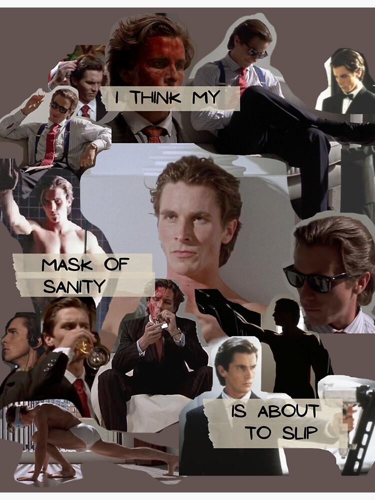 Pegatina «Collage de Patrick Bateman» de siwes | Redbubble
