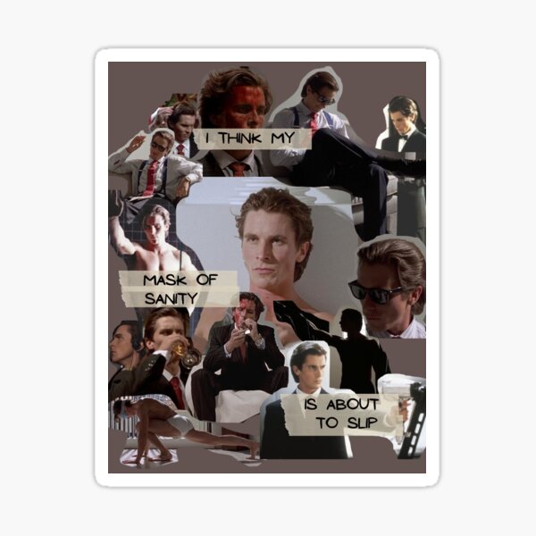 Pegatina «Collage de Patrick Bateman» de siwes | Redbubble