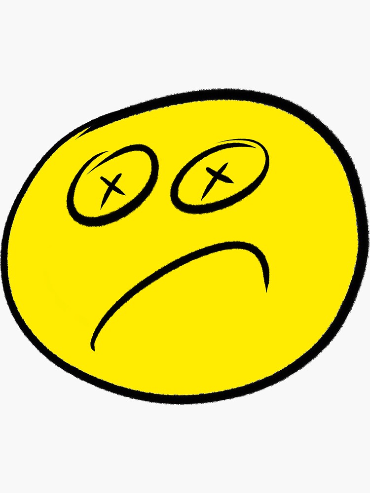 "Crying face" Sticker for Sale by burning1127 | Redbubble