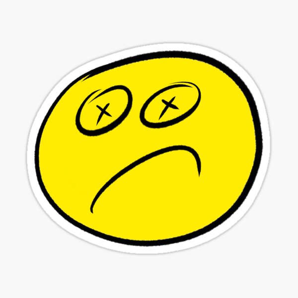 "Crying face" Sticker for Sale by burning1127 | Redbubble