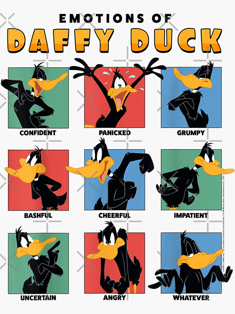 "Emotions Of Duck" Sticker by RayLewiss | Redbubble