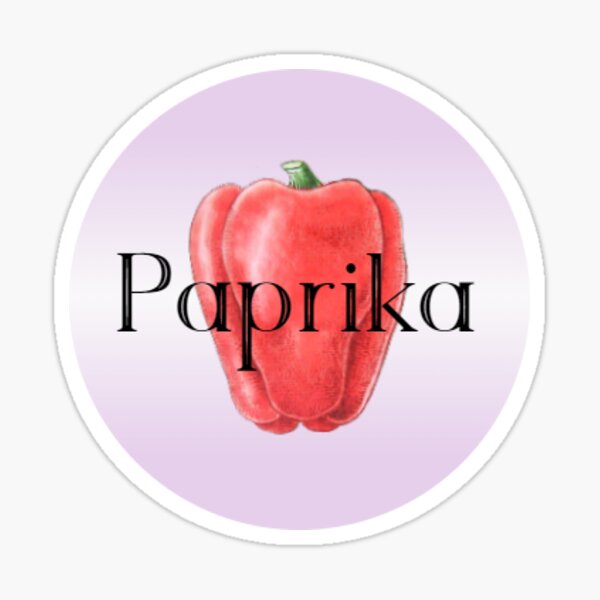 "Paprika Label " Sticker by ArtyRuby | Redbubble