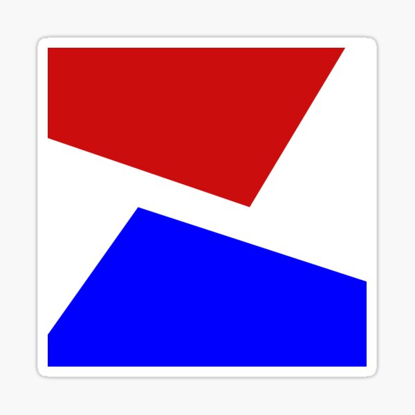 "Connected Blocks Red, White and Blue Colored Pattern" Sticker by ...