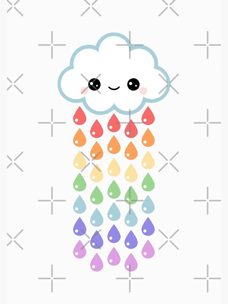 "Cute Rain Cloud" Art Print by sugarhai | Redbubble