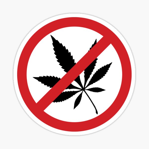 "Anti Marijuana Sign" Sticker by TheMikis | Redbubble