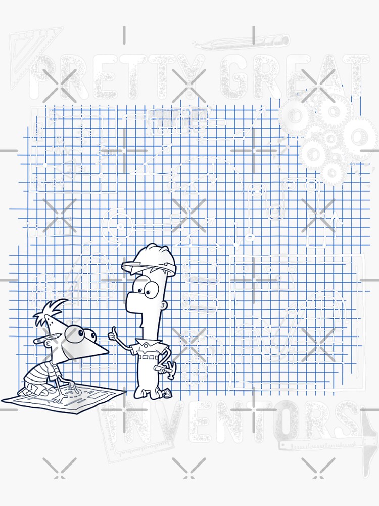 "Inventions Schematic" Sticker by JenniferBuehler | Redbubble