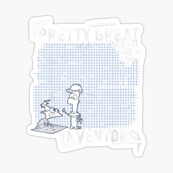 "Inventions Schematic" Sticker by JenniferBuehler | Redbubble