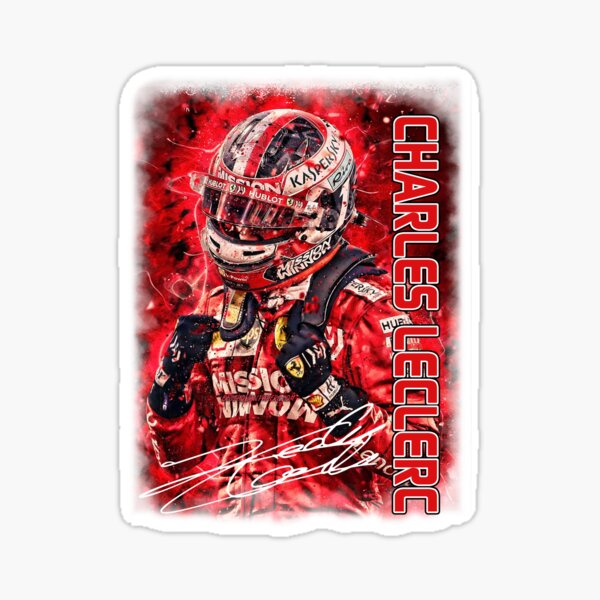 "Charles Leclerc art" Sticker by AndreanaWen | Redbubble