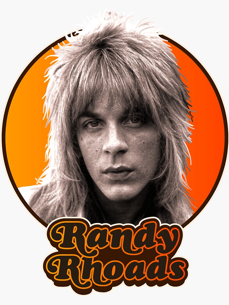 "Retro randy rhoads tribute" Sticker by TudShaw01 | Redbubble