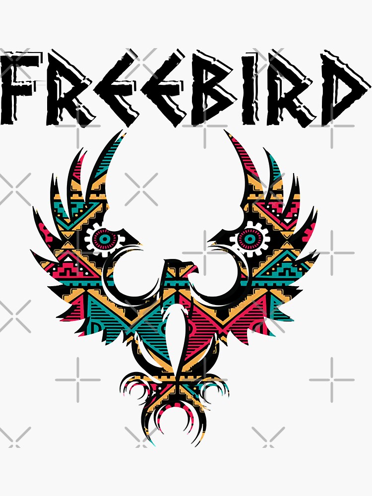 "Free Bird Lynyrd American Rock Band Gift Fan" Sticker for Sale by ...
