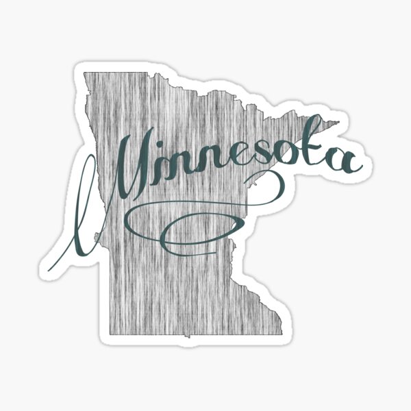 "Minnesota State Typography" Sticker by surgedesigns | Redbubble