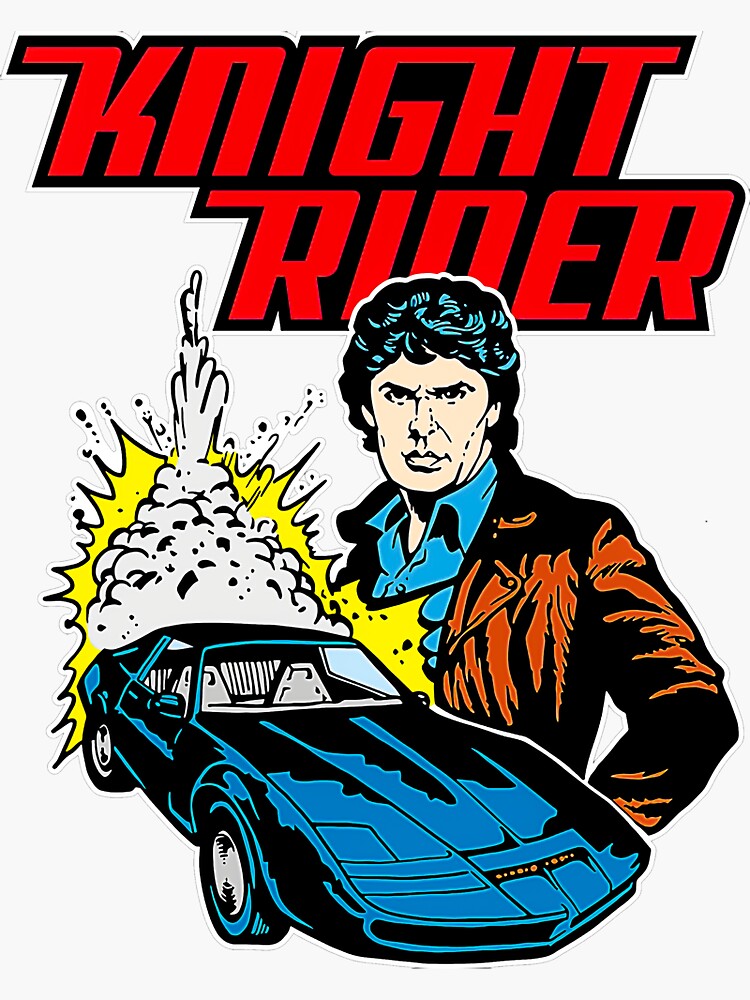 "Knight Rider Knight Rider Knight Riderrr Knight Rider" Sticker by ...