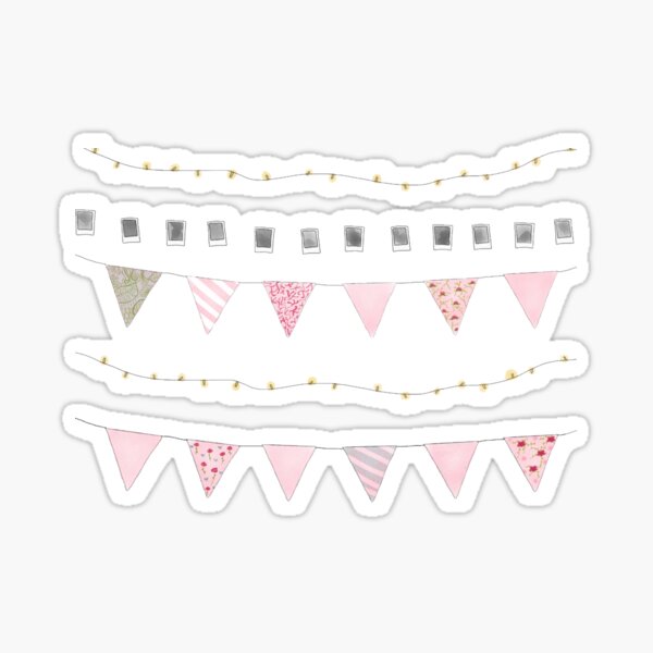 "Aesthetic bunting" Sticker for Sale by Snug-llamas | Redbubble