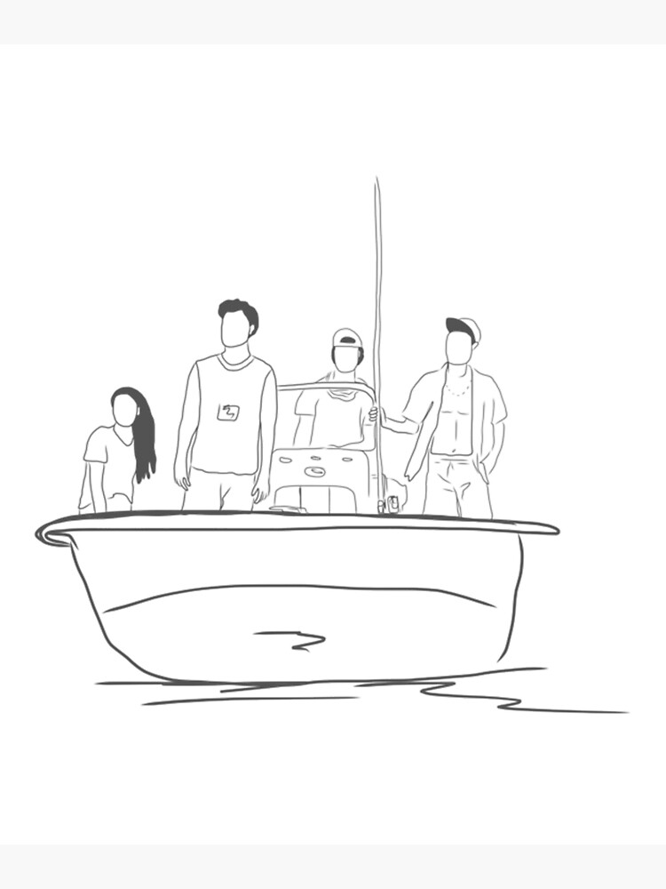 "Poguelife outer banks minimalist design drawing " Art Print for Sale ...