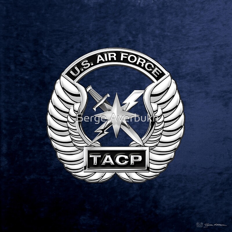 "Tactical Air Control Party - TACP Beret Flash With Crest over Blue ...