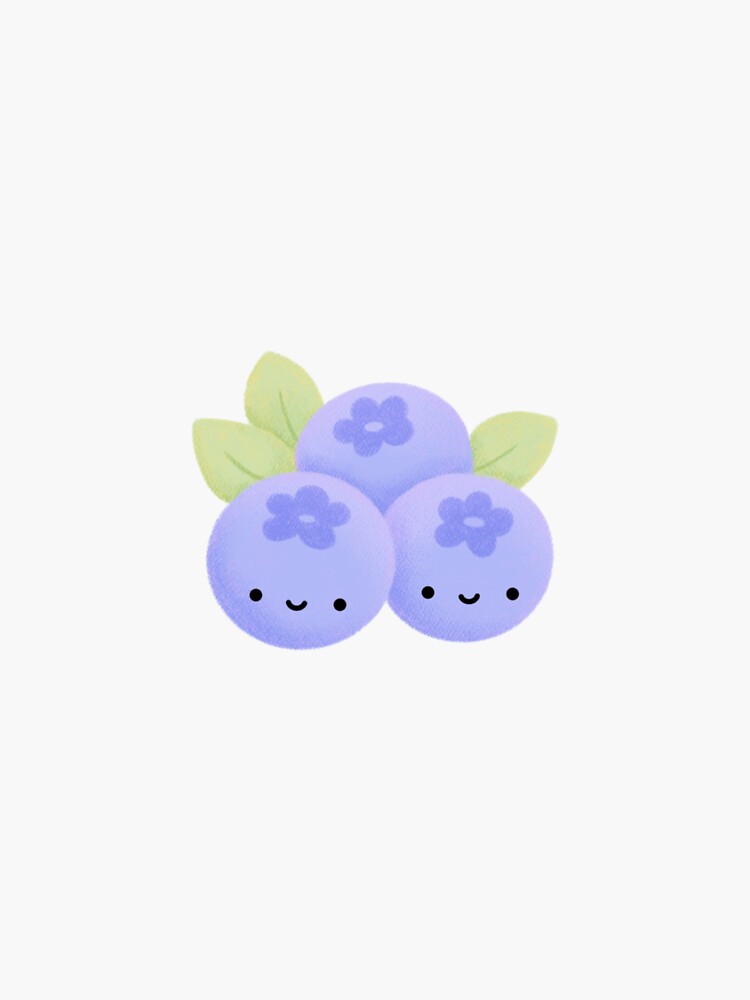 "happy little blueberries" Sticker for Sale by blacksesameshop | Redbubble