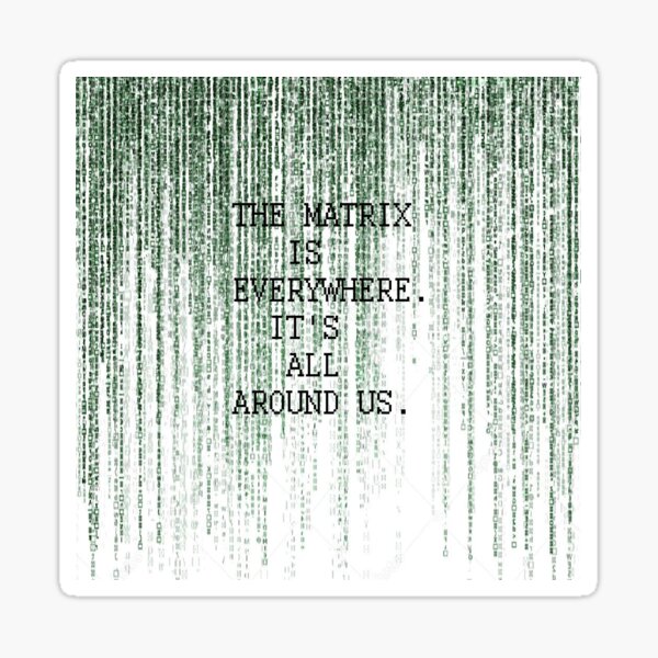 "Matrix" Sticker by NicAliDesign | Redbubble