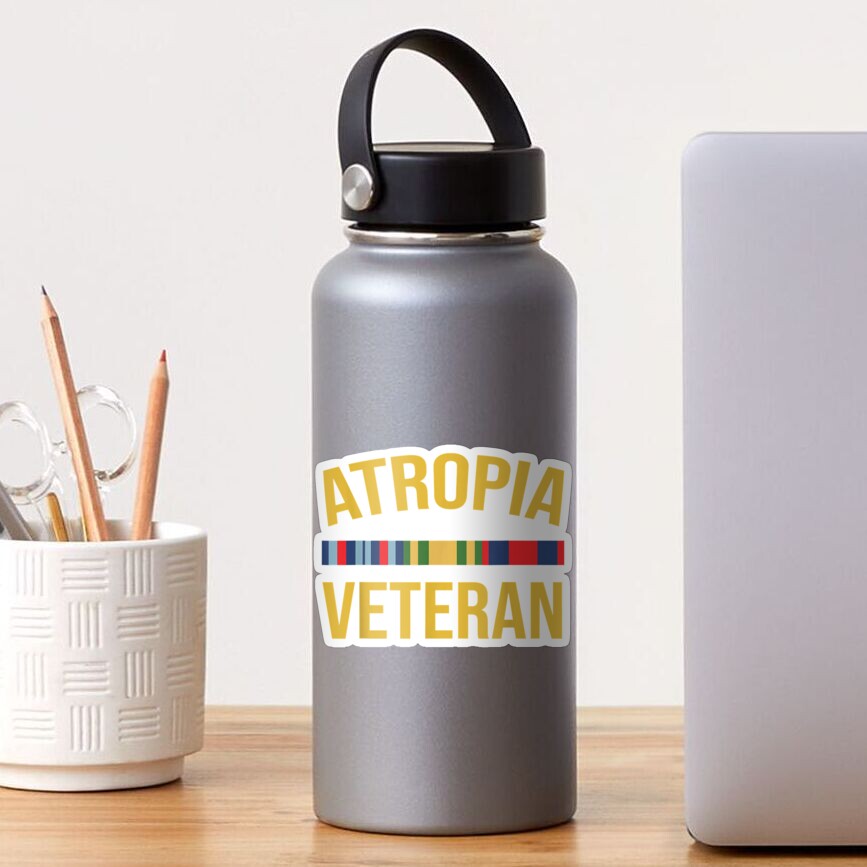 "Atropia Veteran Flag Veteran Day Father's Day Atropia T-Shirt" Sticker ...