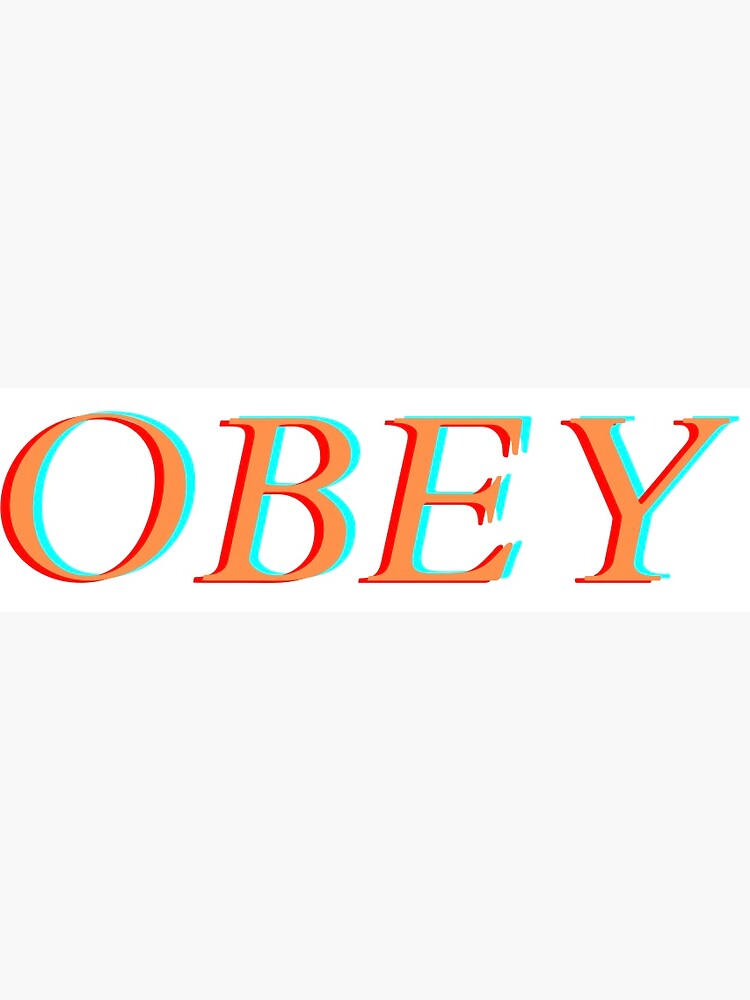 "OBEY " Sticker for Sale by Erviscreation | Redbubble