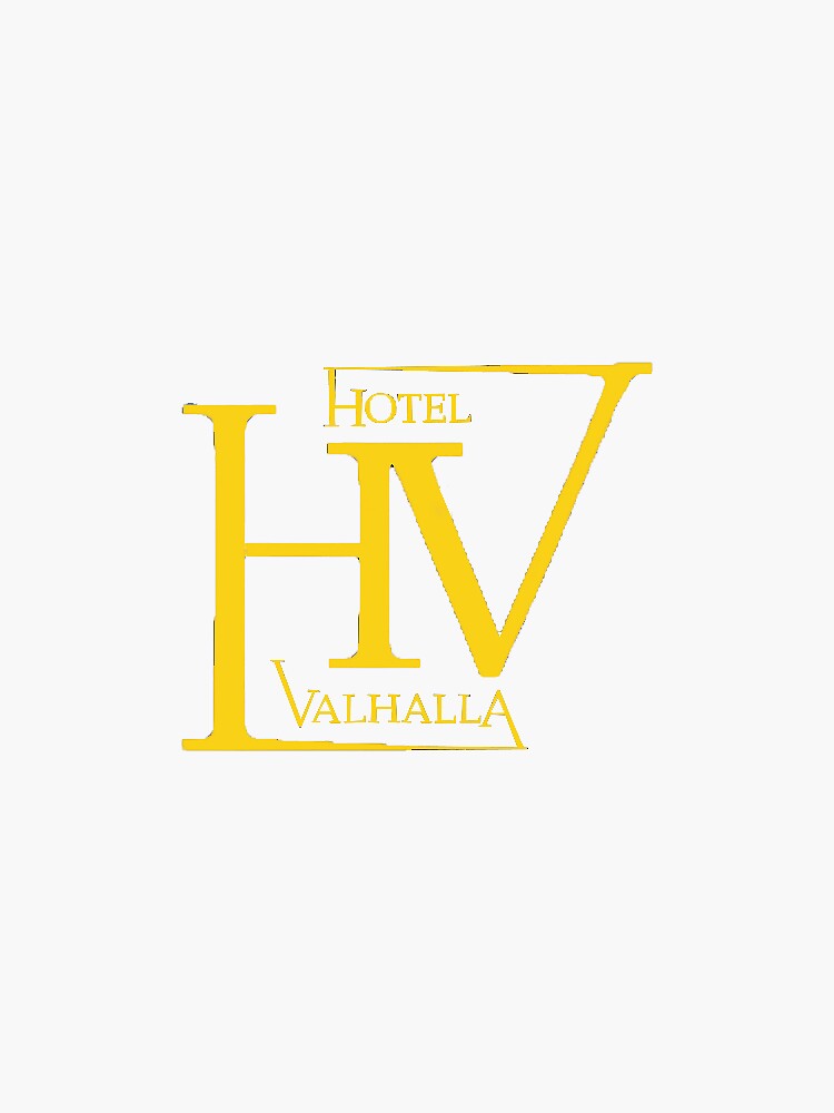 "Hotel Valhalla" Sticker by Chubidraws | Redbubble