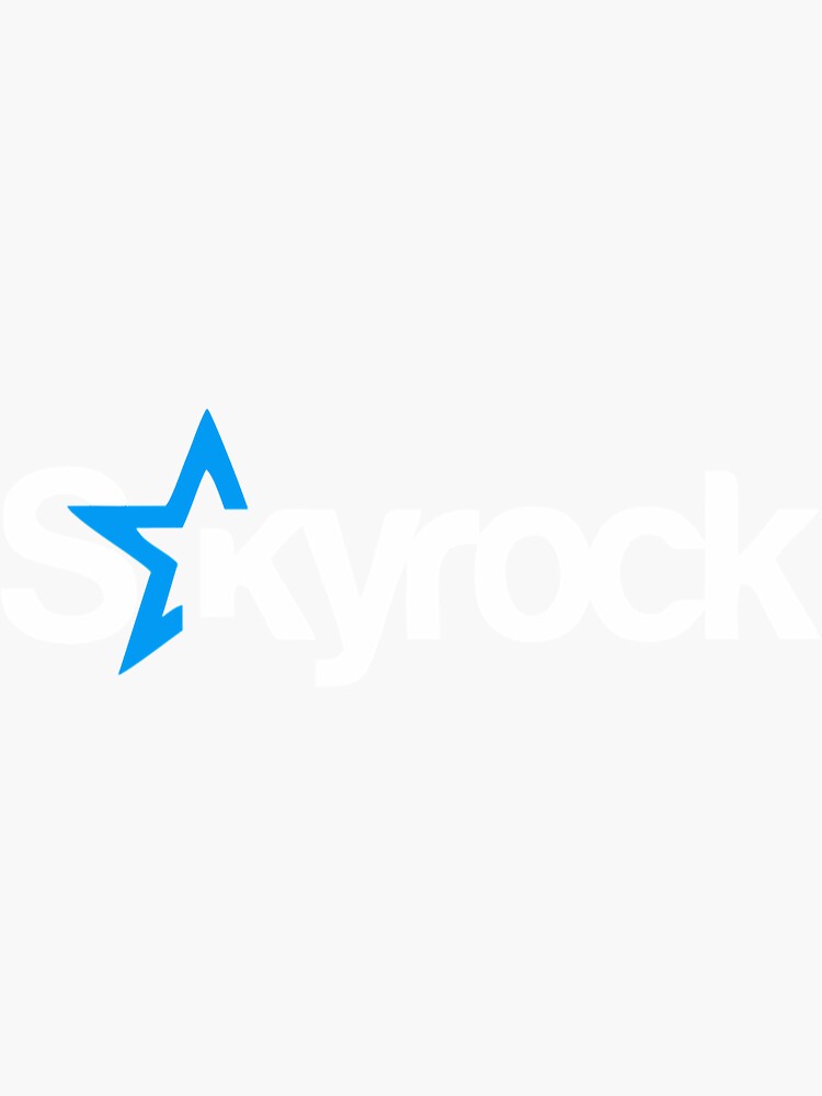 "Skyrock Logo Merchandise For Men And Women" Sticker by ZeldaGreen1 ...