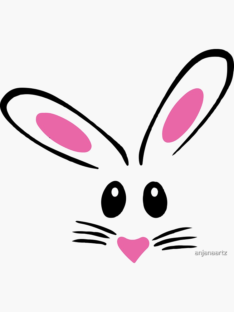 Cute Bunny Head Clipart