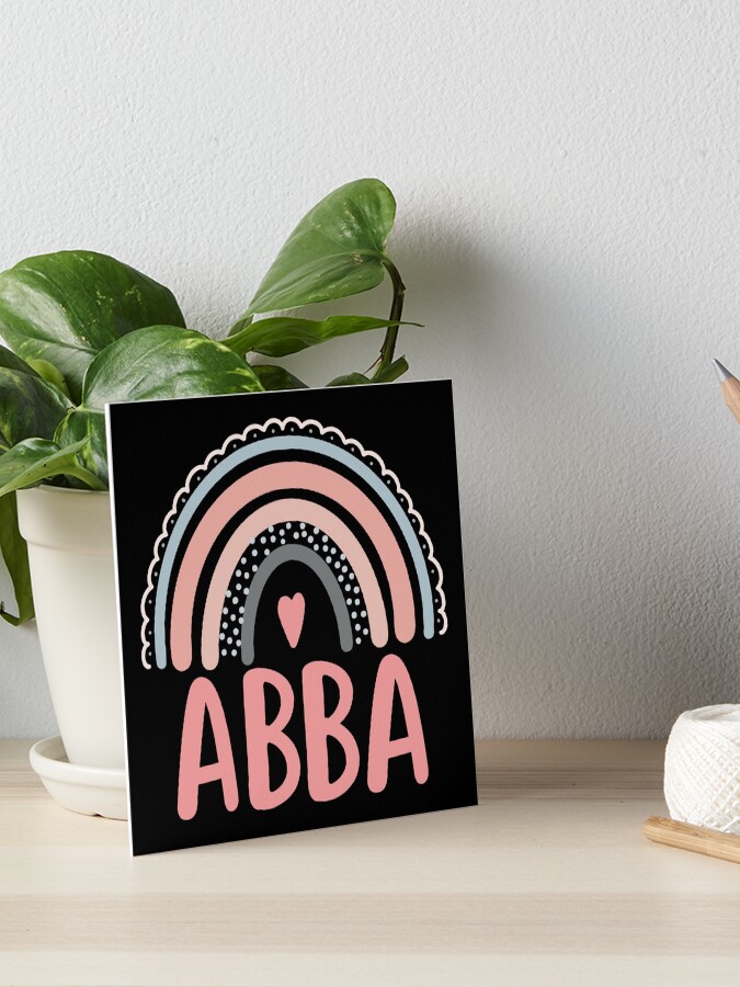 "Abba Rainbow Grandma Cute Mothers Day Funny Abba" Art Board Print for ...